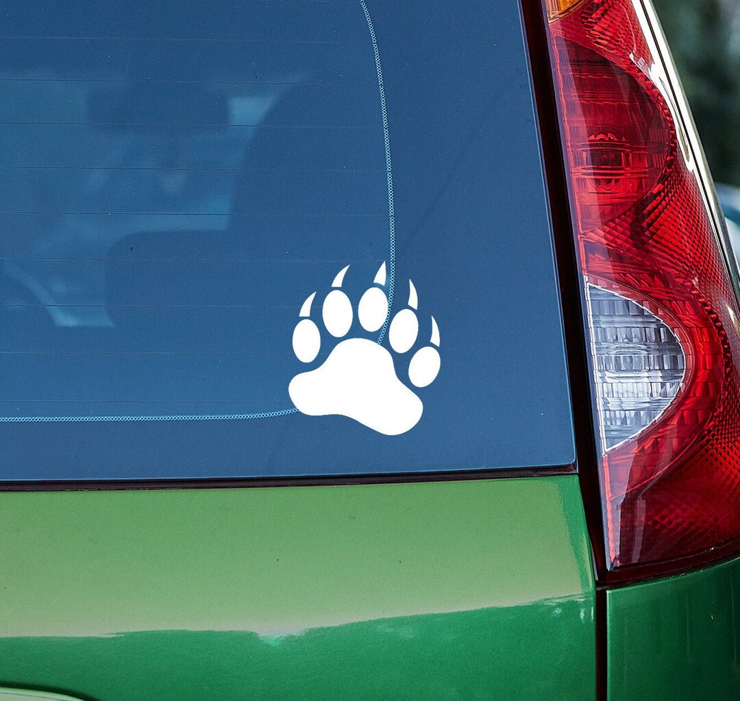 Bear Paw Vinyl Decal - 20 Colors - Custom Sizing! - Etsy