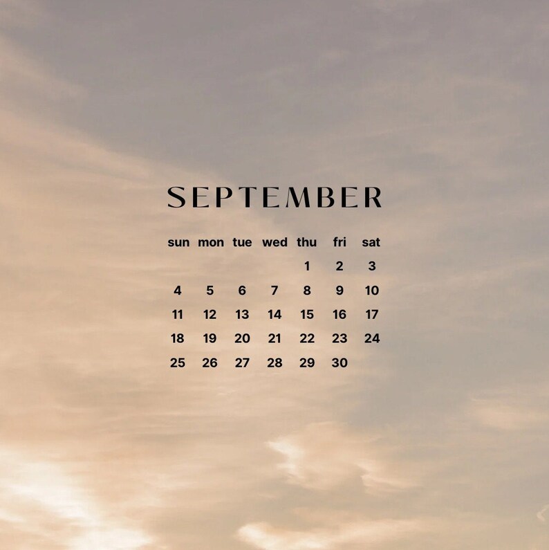 September Sky 2022 Wallpaper - Etsy