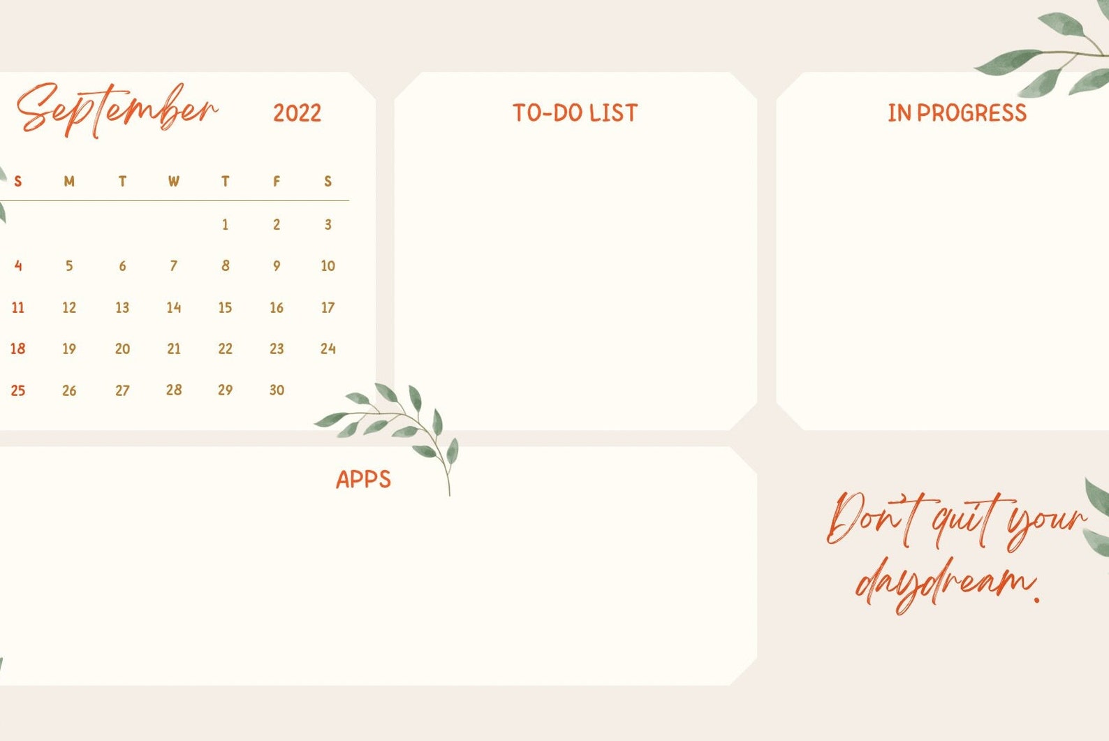 September Desktop Wallpaper - Etsy