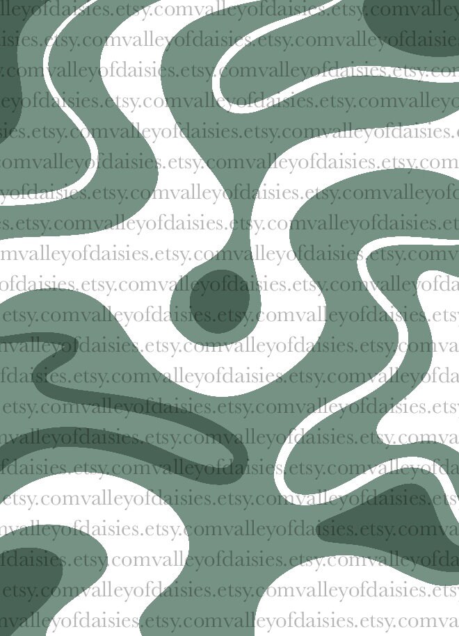 Digital Green Swirl Kindle Design - Etsy