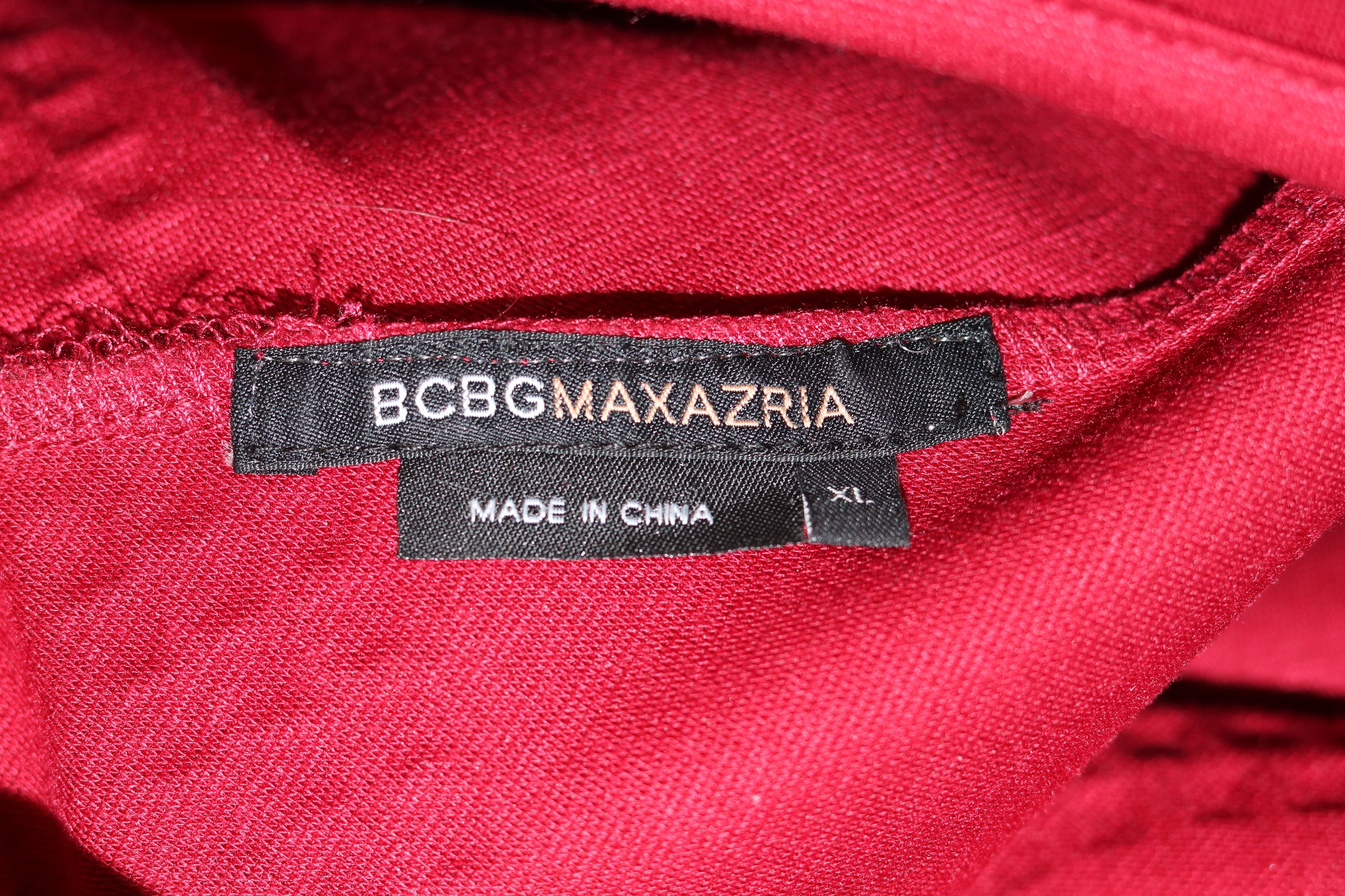 Vintage BCBG Max Azria Red Polyester Triangle Cut Out Studded ...