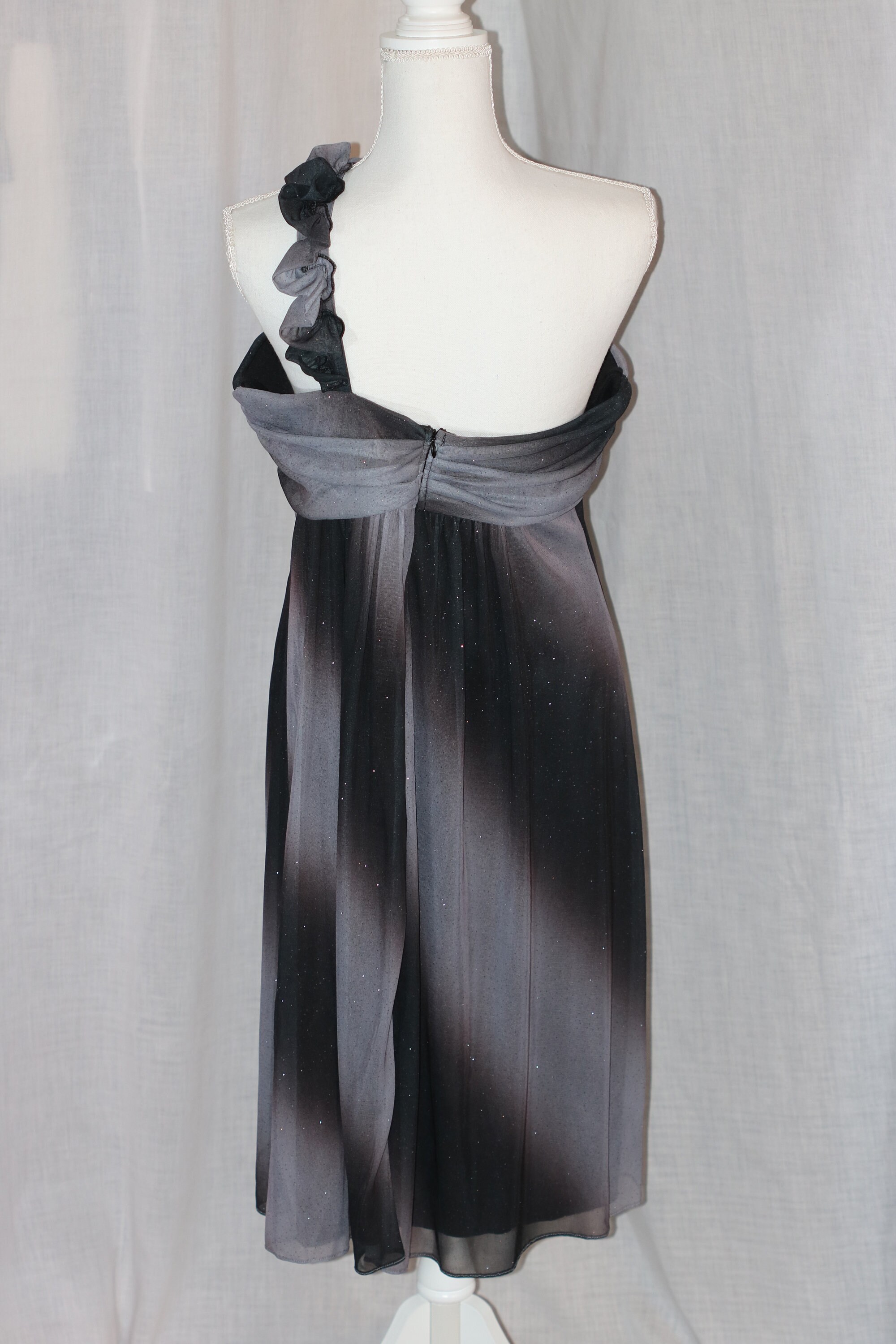 Vintage JUNO Dress Collection Gray Black Stripe Bling Sparkle One ...