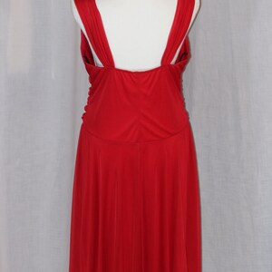 Vintage JUNO Dress Collection Red Polyester Blend Rhinestone Accent ...