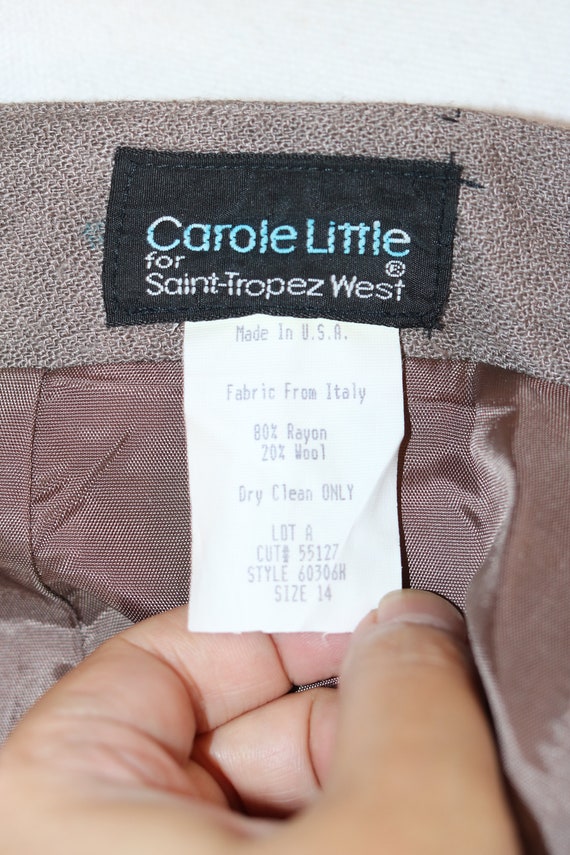 Vintage CAROLE LITTLE for Saint Tropez West Brown Ray… - Gem