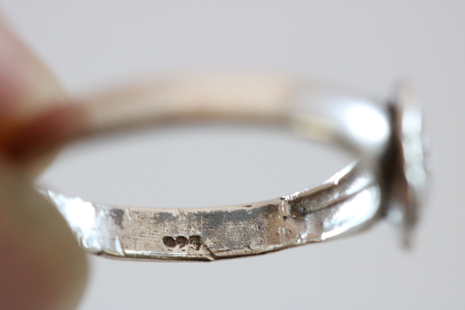 Silver Round Face Open Band Ring Size 5.25 2g - Etsy
