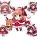 10 Adorable Christmas Chibi Girls Collection Cute Girl Chibi - Etsy