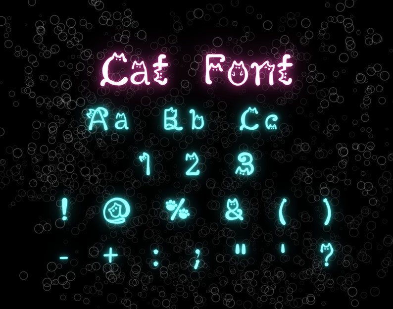 Cat Font A-Z, Cat Letters, SVG, PDF, EPS (digital Download) - Etsy