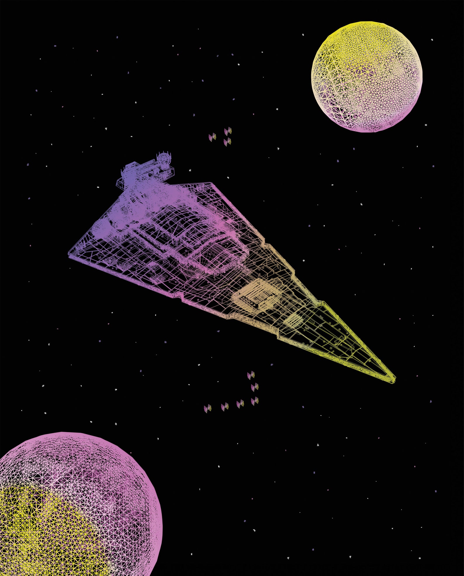Star Wars Star Destroyer Wireframe - Etsy