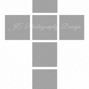 Cross Photo Collage Template: 5-6 Box Design (digital Download) - Etsy