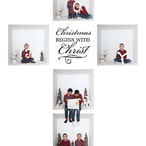 Cross Photo Collage Template: 5-6 Box Design (digital Download) - Etsy