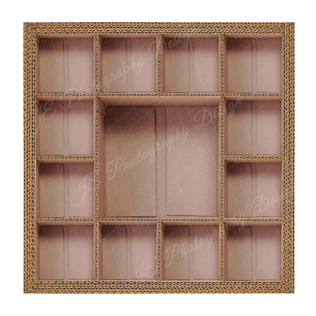 Cardboard Box Photography Template: 16-box Collage (digital Download ...