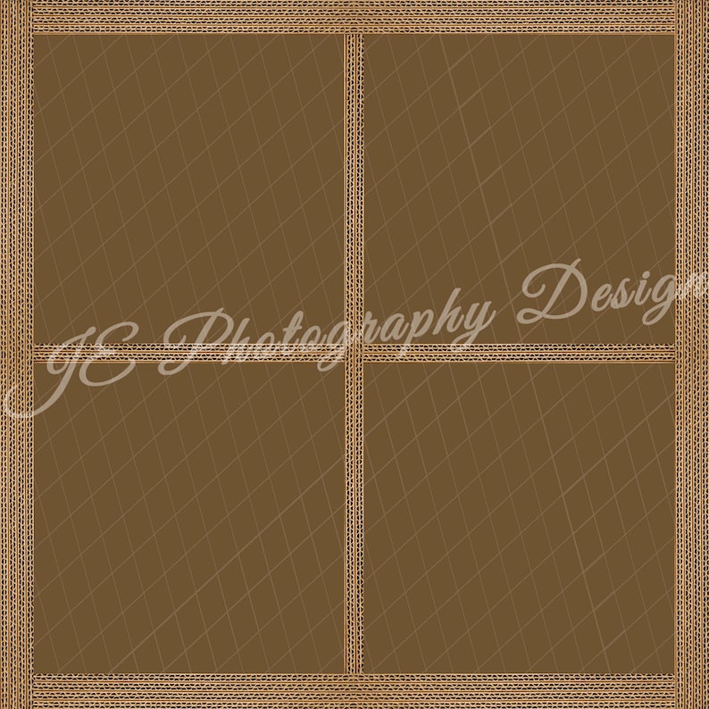Cardboard Box Collage Template: 4 & 9 Box Photo Display (digital ...