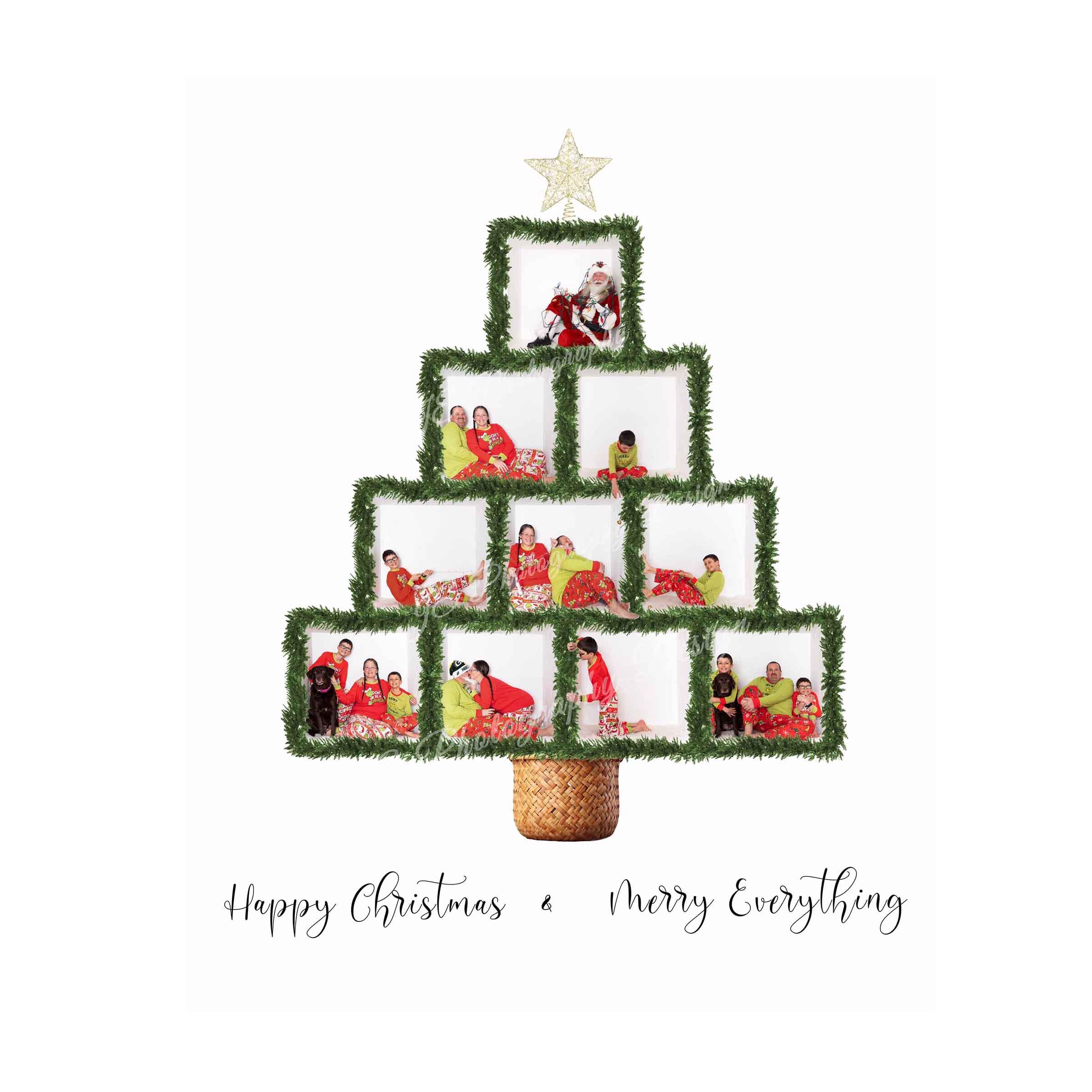 Christmas Tree Photo Collage Template: in the Box Photography (PSD) - Etsy
