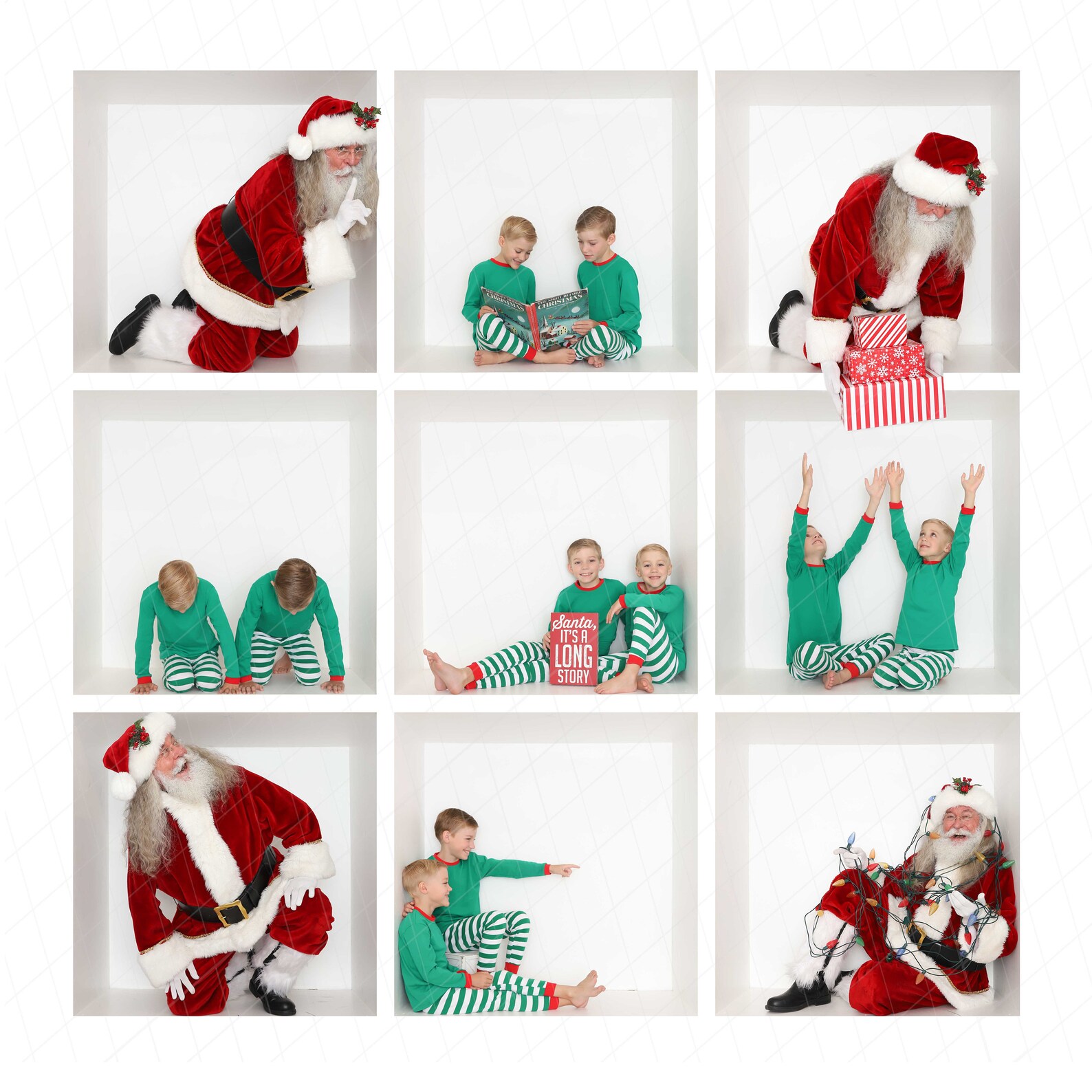Santa 'in the Box' Photography Template: Christmas Photo Collage (PSD ...