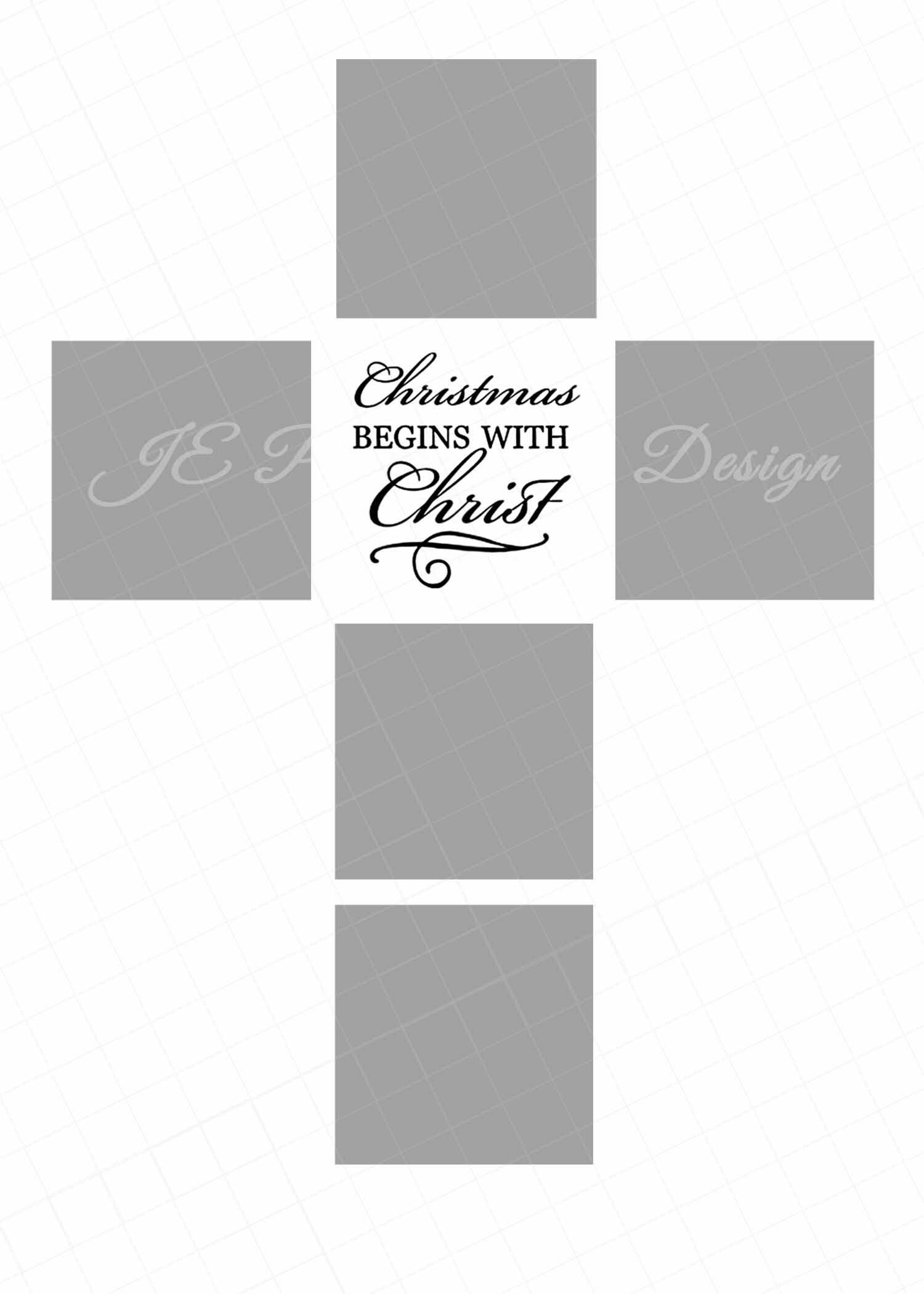 Cross Photo Collage Template: 5-6 Box Design (digital Download) - Etsy