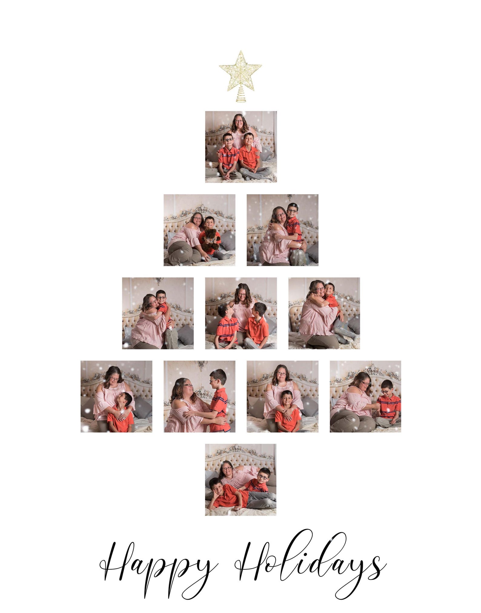 Christmas Tree Photo Collage Template: in the Box Design (PSD) 12,11 ...