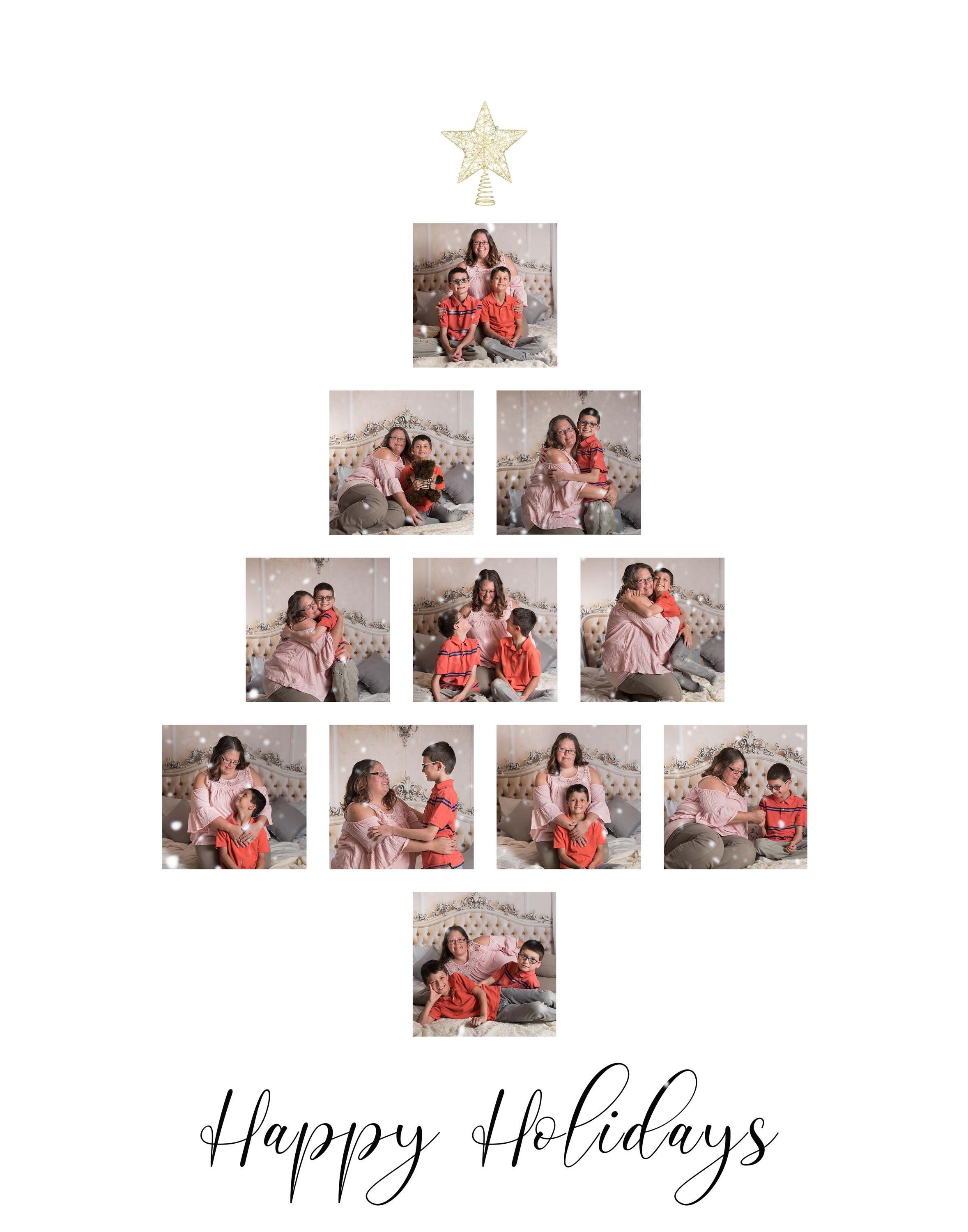 Christmas Tree Photo Collage Template: in the Box Design (PSD) 12,11 ...