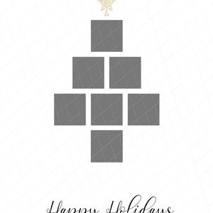 Christmas Tree Photo Collage Template: in the Box Design (PSD) 12,11 ...