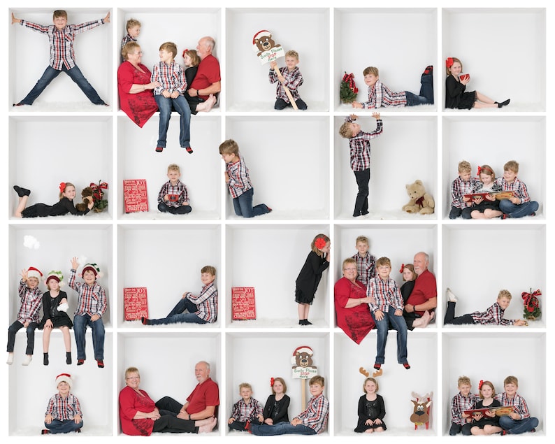 In the Box Photo Collage Template: 20 Box Arrangement (digital Product ...