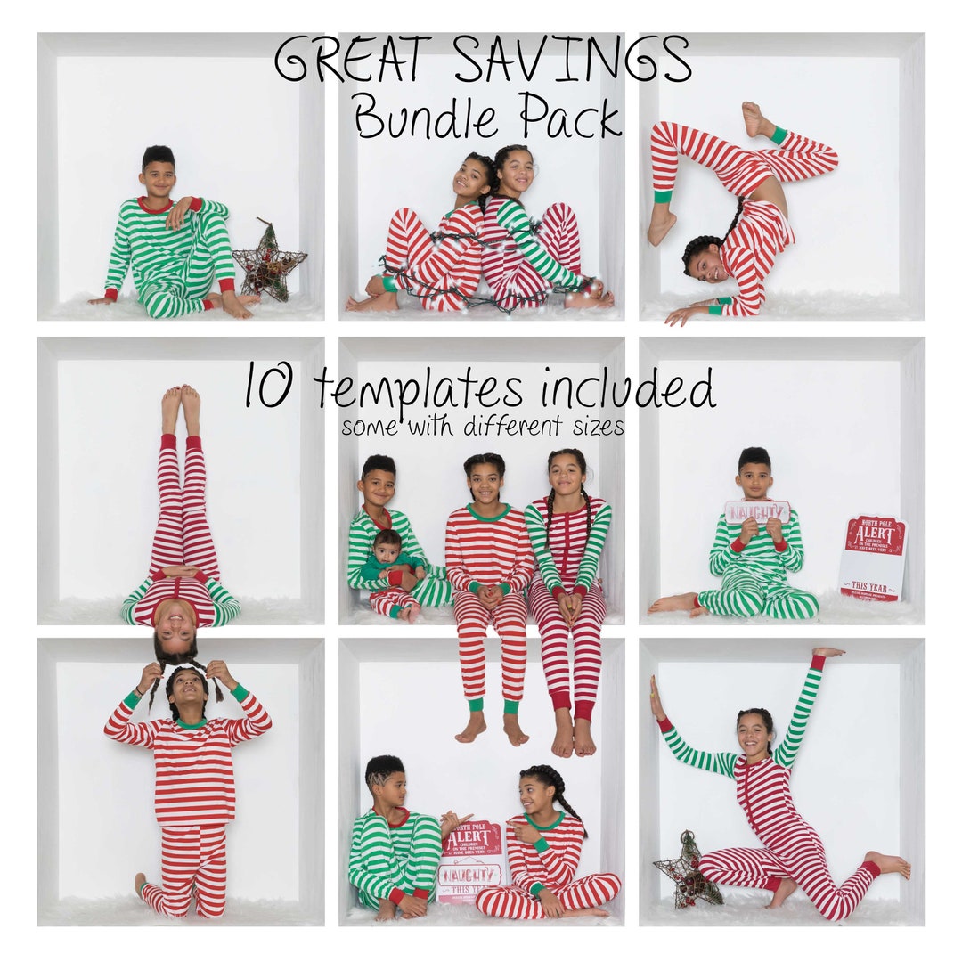 BOX Photography TEMPLATE - 10 Pack Bundle- a Variety of Sizes for Your ...