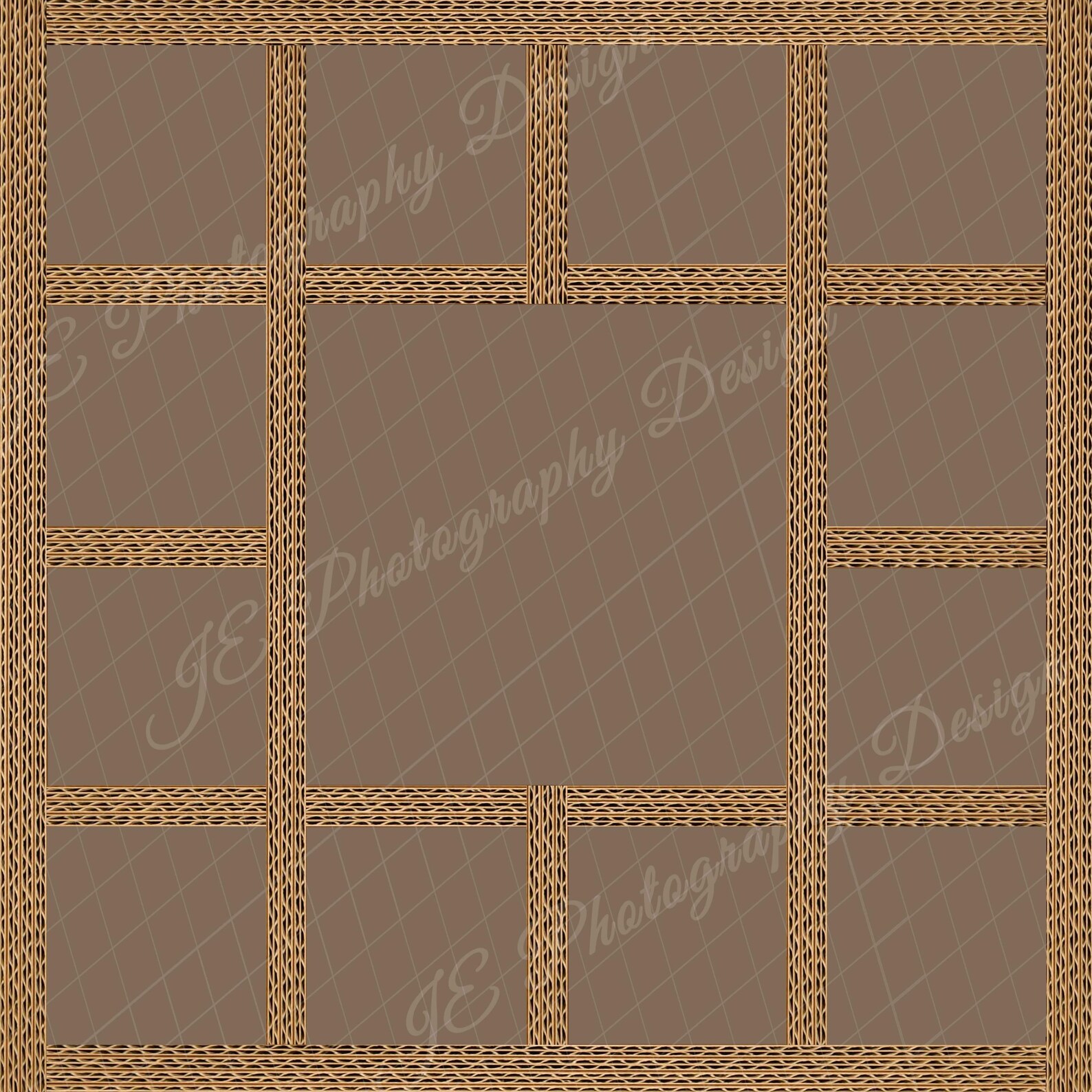 Cardboard Box Photography Template: 16-box Collage (digital Download ...