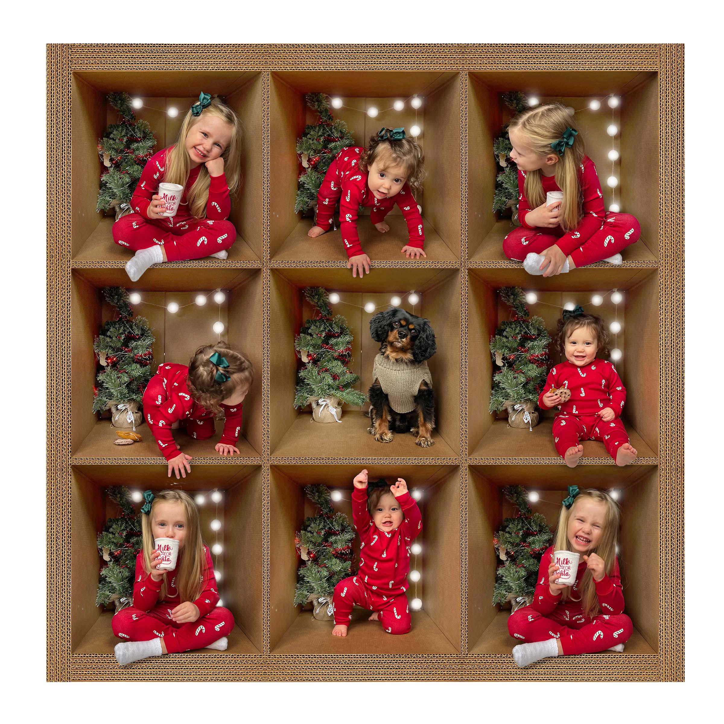 Cardboard Box Photography Template: 16-box Collage (digital Download ...