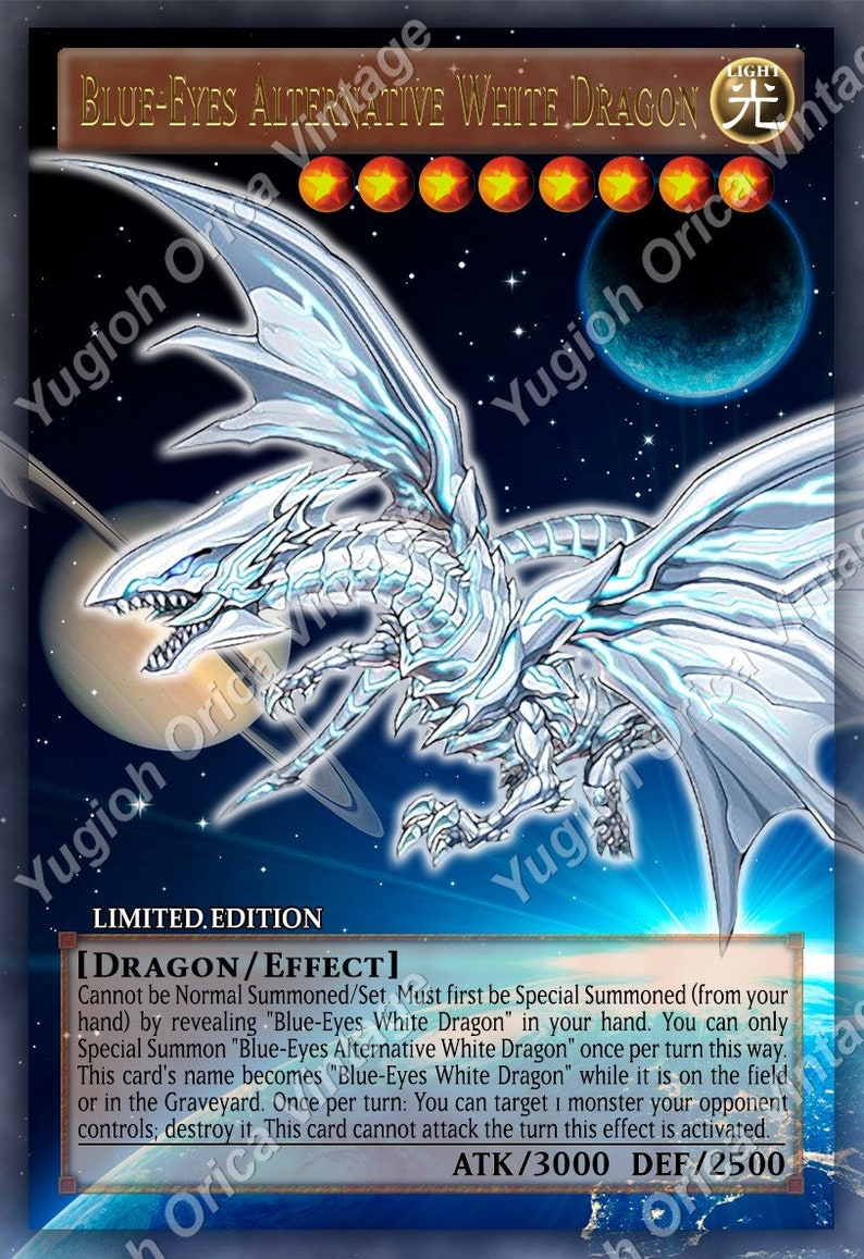 Yugioh Orica Blue Eyes White Dragon 8 cards Alternate Art | Etsy
