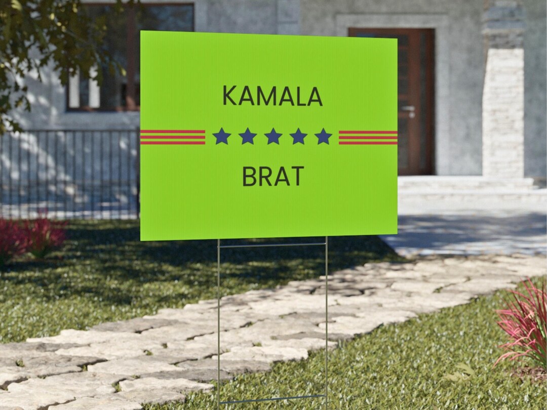 Kamala Harris Brat Yard Sign, United States Election Campaign, Harris ...