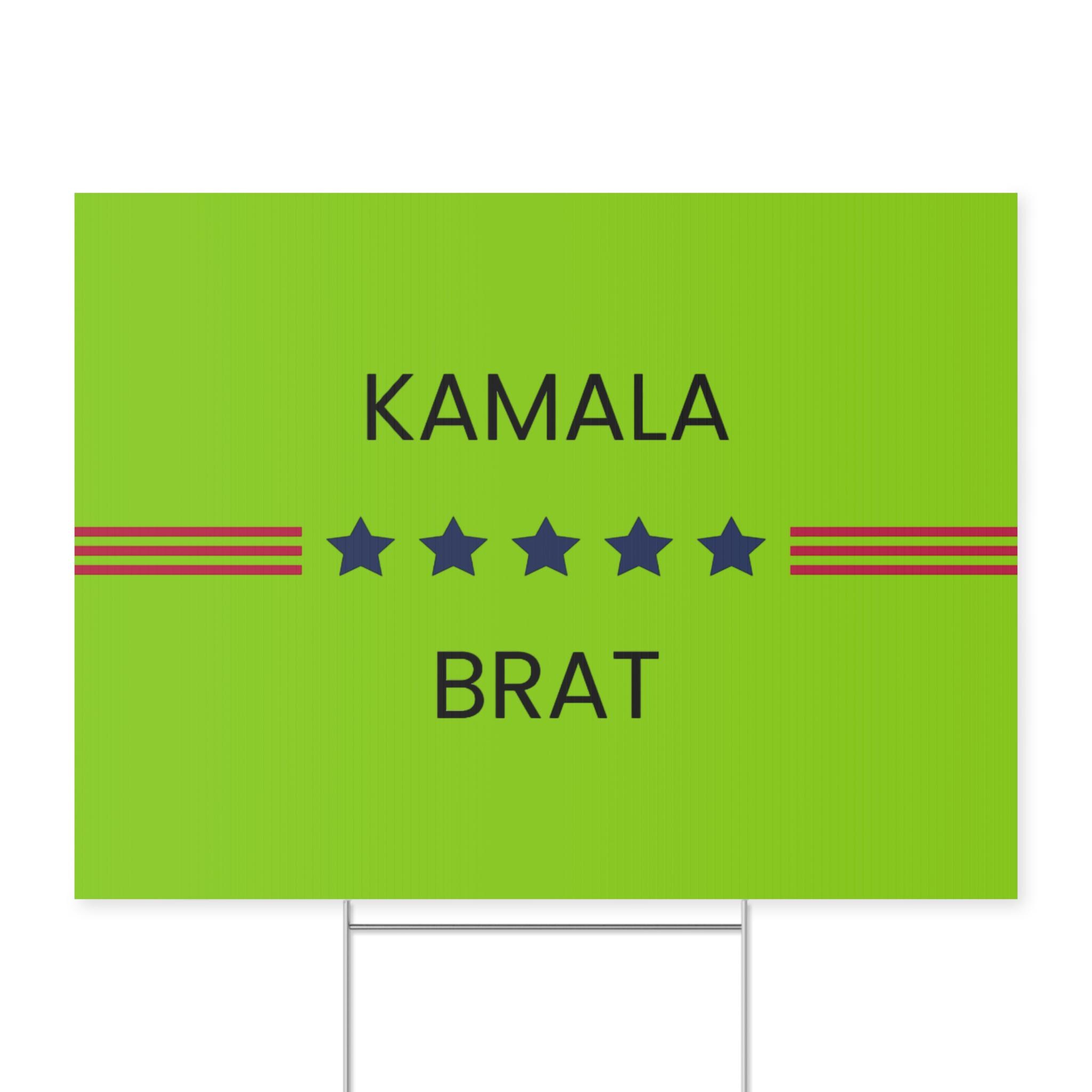 Kamala Harris Brat Yard Sign, United States Election Campaign, Harris ...