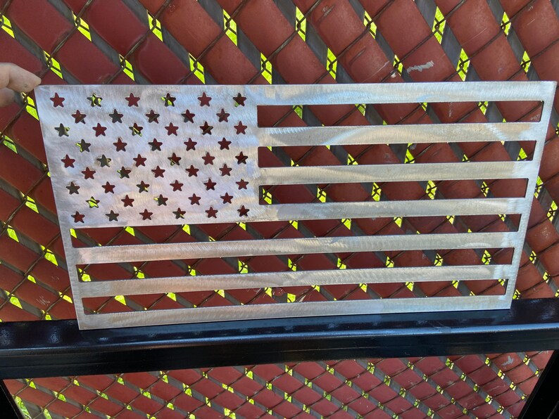 American Flag Metal Art - Etsy