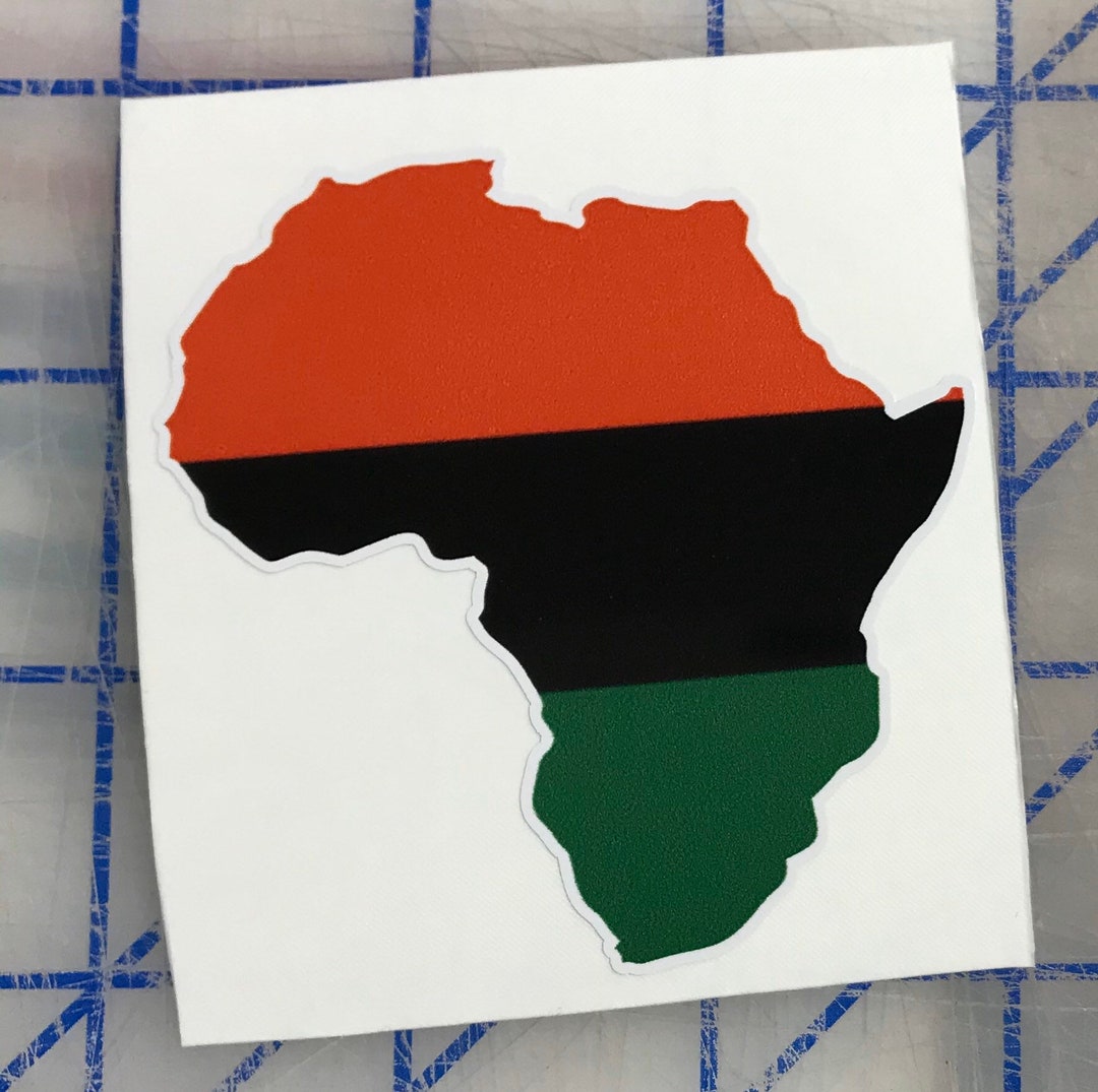 Africa Flag Colors Black History Month Sticker - Etsy