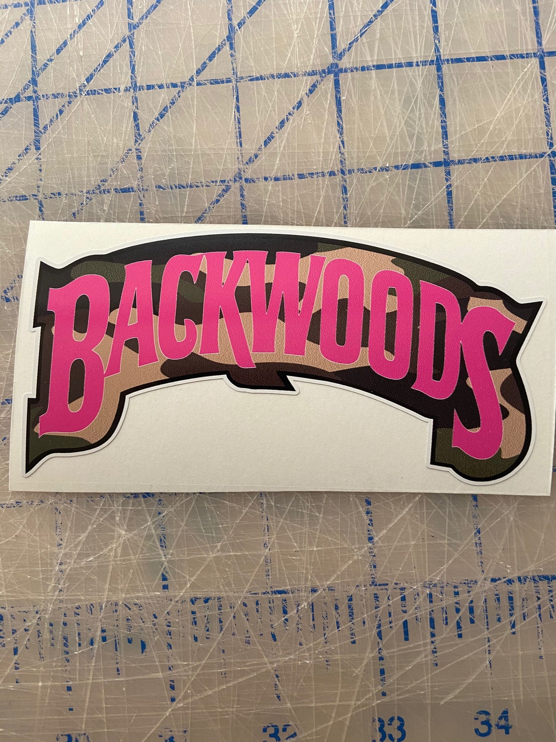 Backwoods Camo Waterproof Vinyl Sticker - Etsy