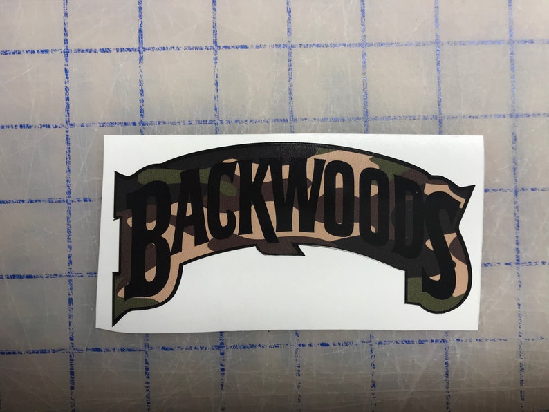 Backwoods Camo Waterproof Vinyl Sticker - Etsy