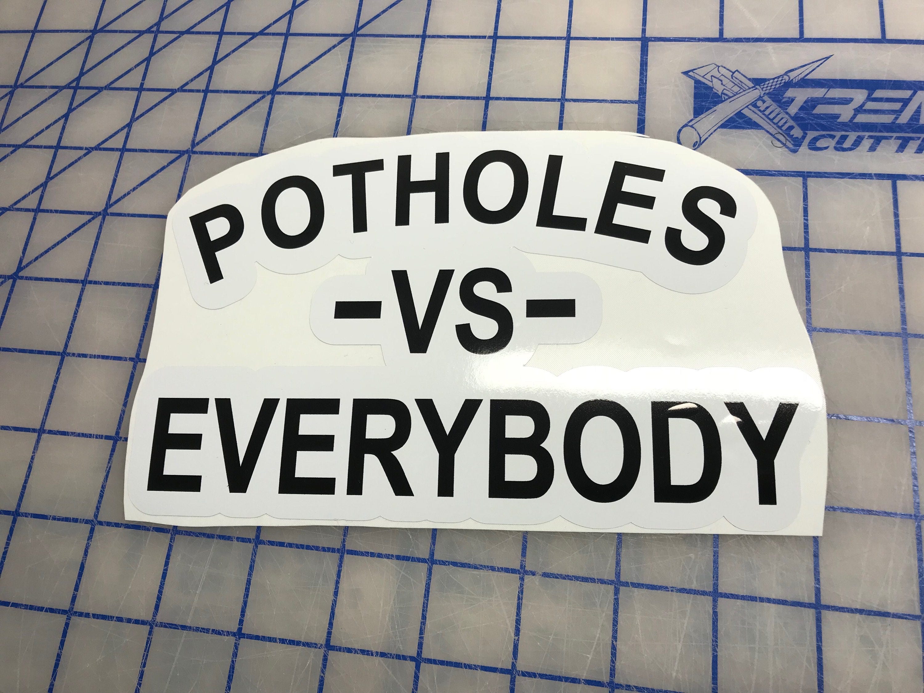 Potholes Vs Everybody Vinyl Decals - Etsy