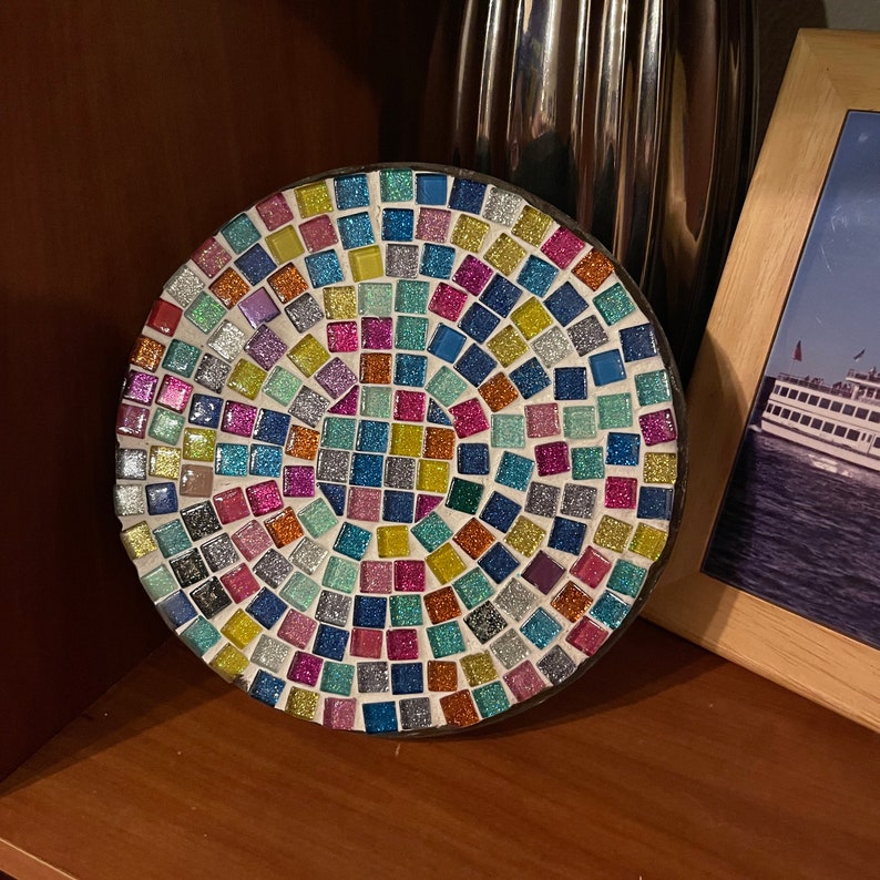 Plant Stand Handmade Round Plant Stand Mosaic Plant Riser - Etsy