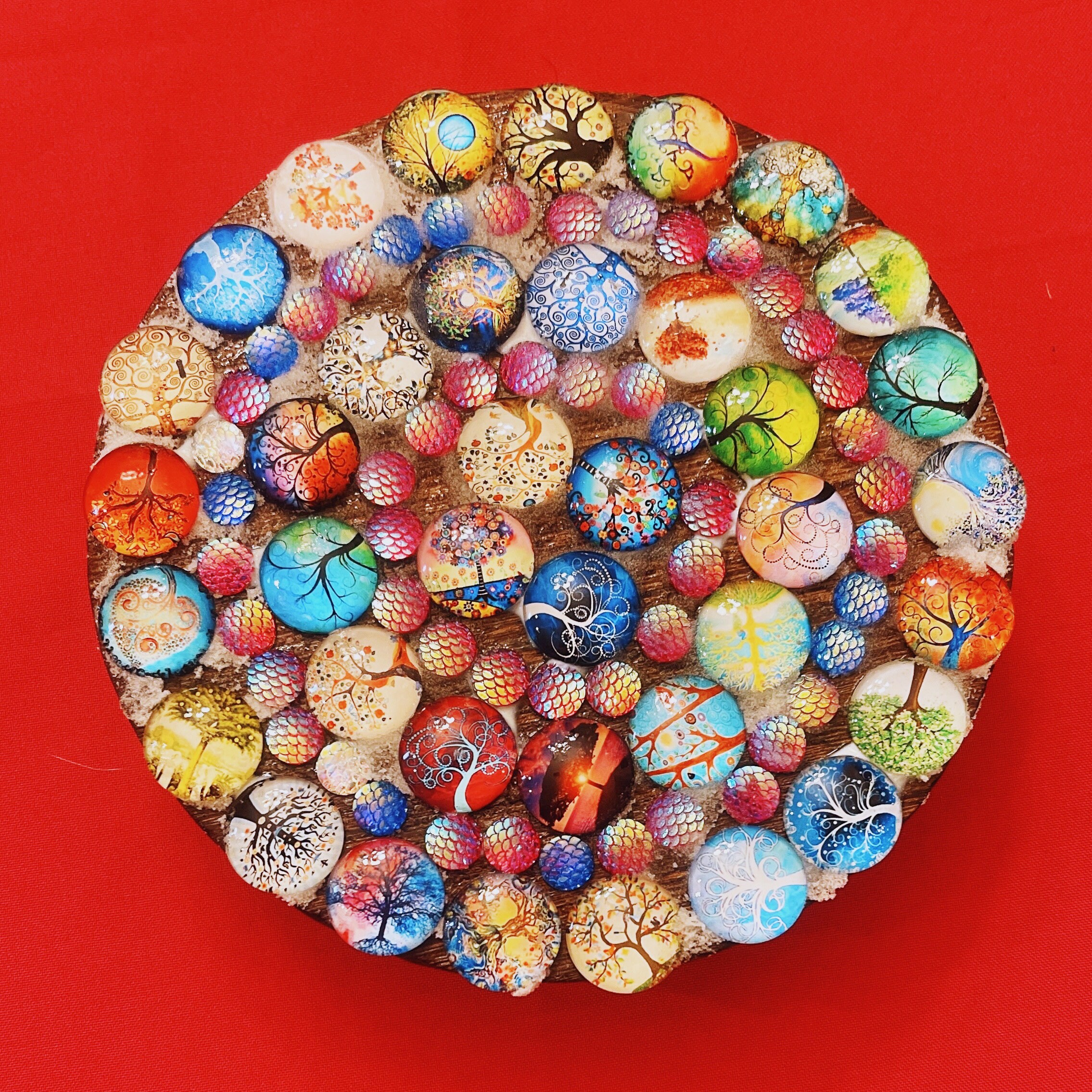 Plant Stand Handmade Round Plant Stand Mosaic Plant Riser - Etsy