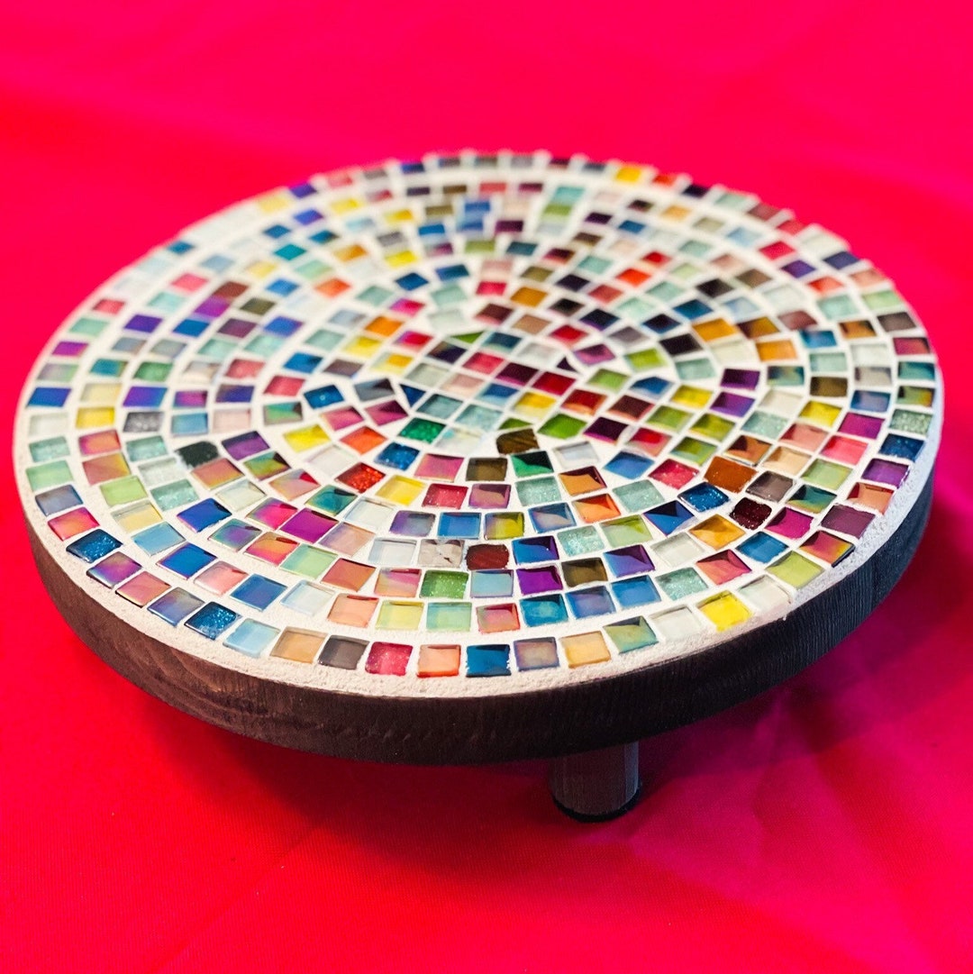 Decorative Indoor Plant Stand | Mosaic Plant Stand | Colorful Plant ...