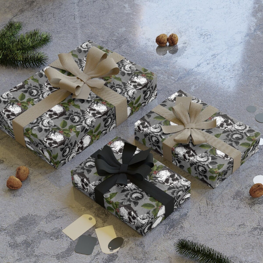 Goth Wrapping Paper Black Wrapping Paper Gift Wrap Roll - Etsy