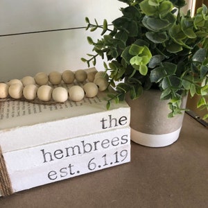 Stamped Books Personalized Stamped Books Wedding Gift Ideas | Etsy