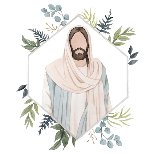 Jesus Christ Faceless Portrait Watercolor Print Etsy