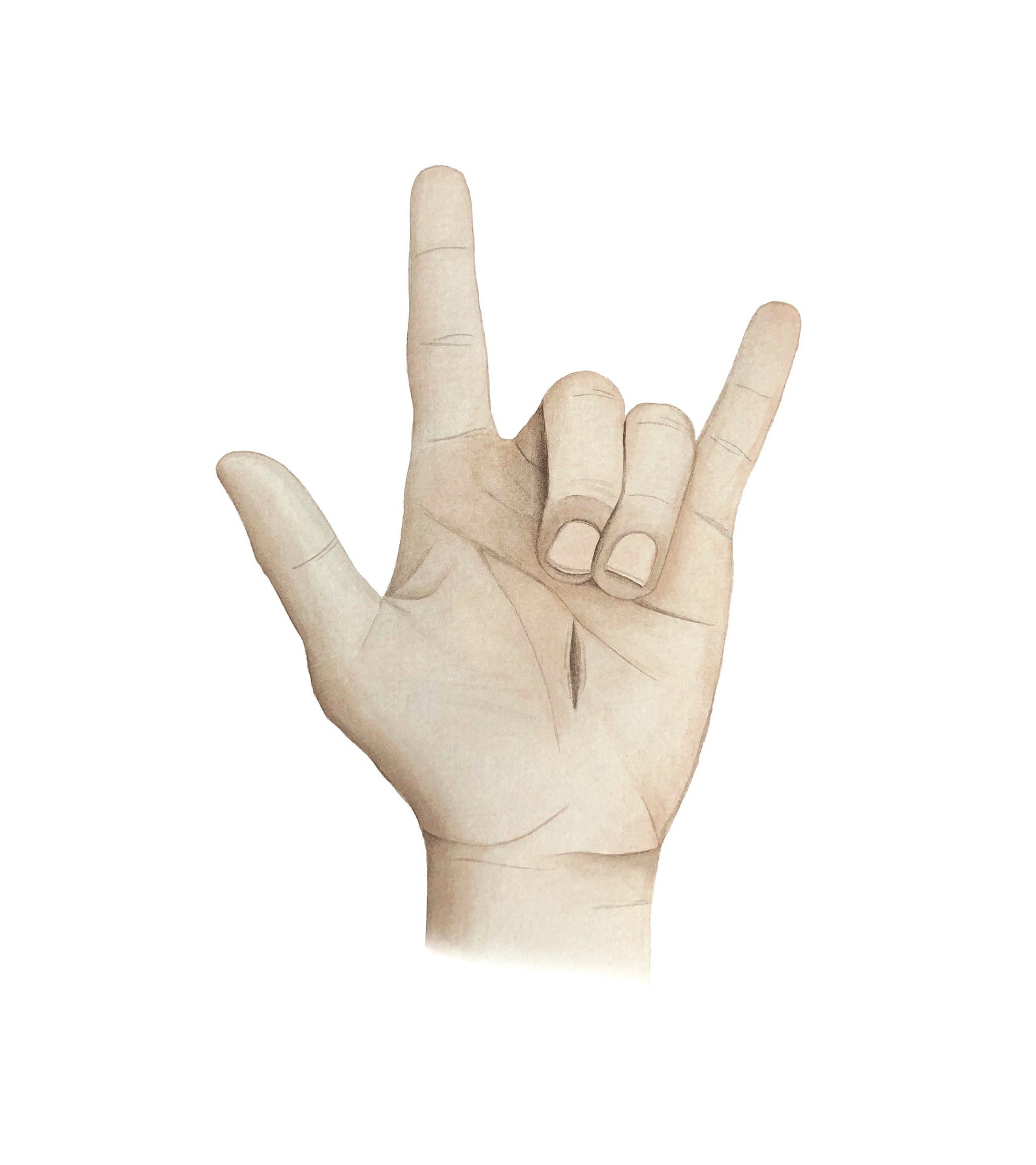 Christ Signing I Love You ASL Sign Language Watercolor Print - Etsy