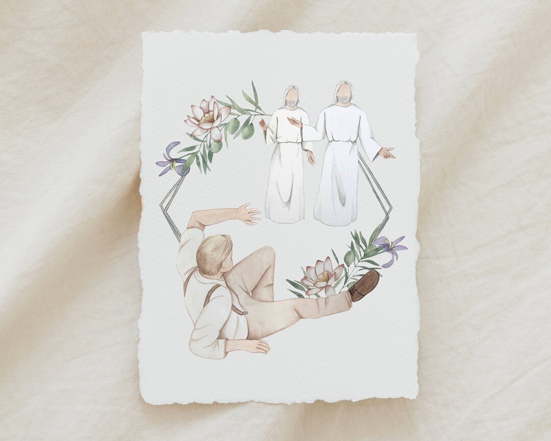 Joseph Smith's First Vision Watercolor Print - Etsy