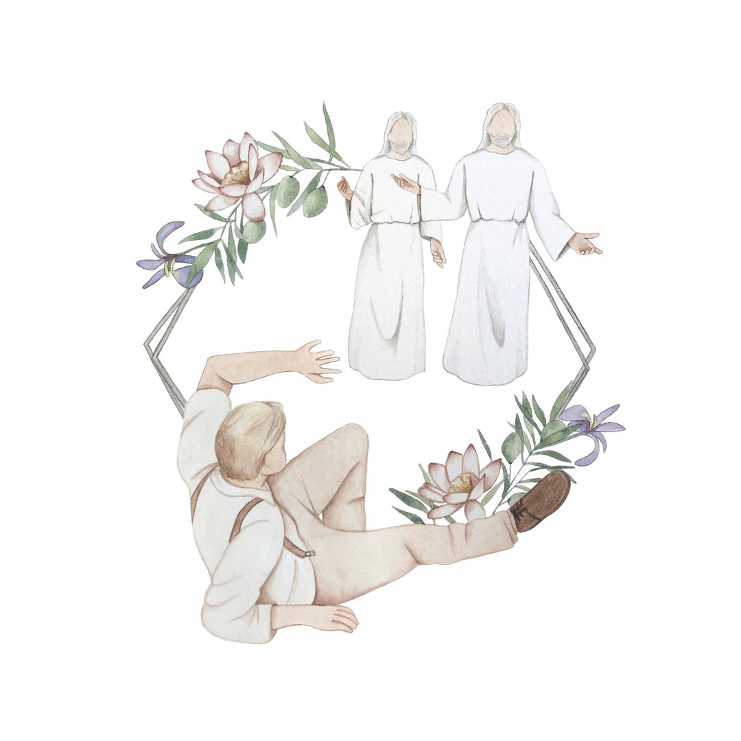 Joseph Smith's First Vision Watercolor Print - Etsy