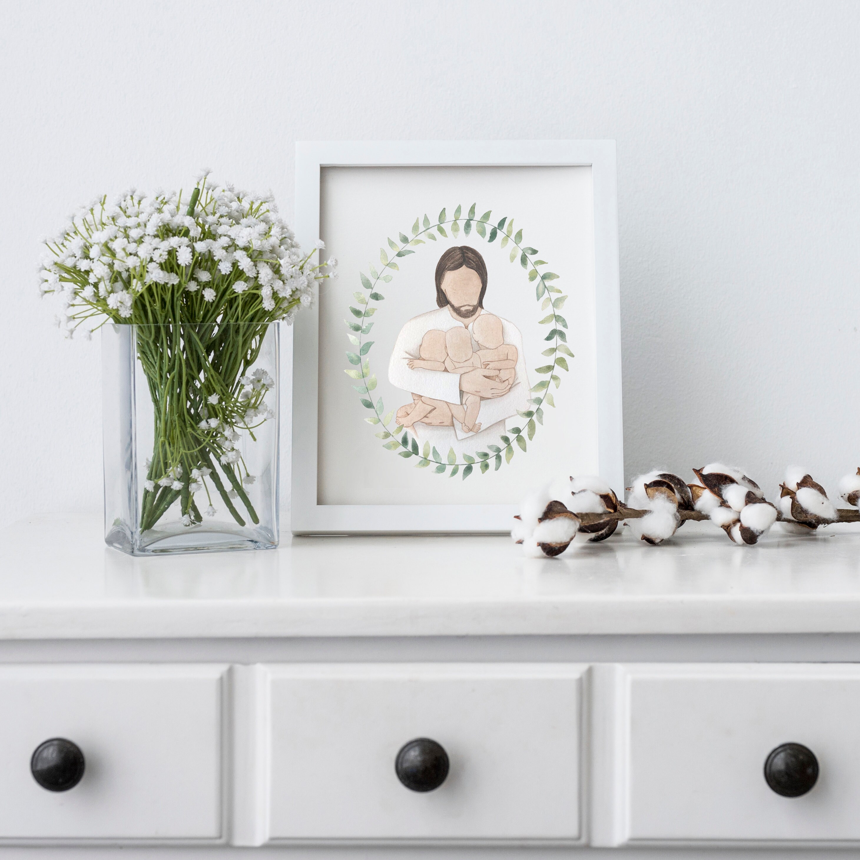 Christ Holding Triplets Gender Neutral Babies Miscarriage or Infant ...