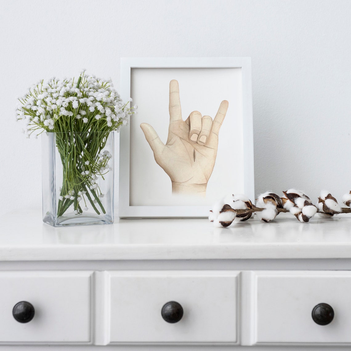 Christ Signing I Love You ASL Sign Language Watercolor Print - Etsy