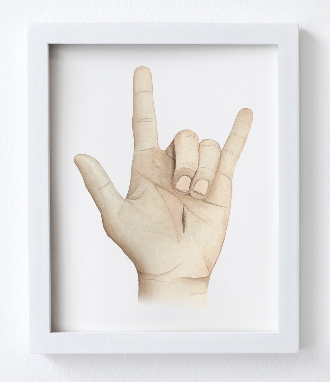 Christ Signing I Love You ASL Sign Language Watercolor Print - Etsy