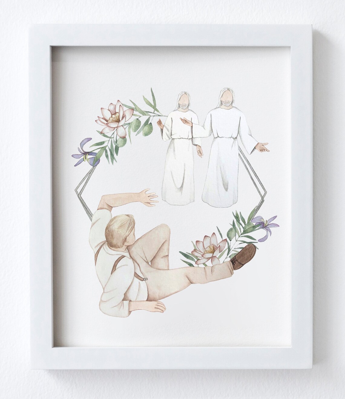 Joseph Smith's First Vision Watercolor Print - Etsy
