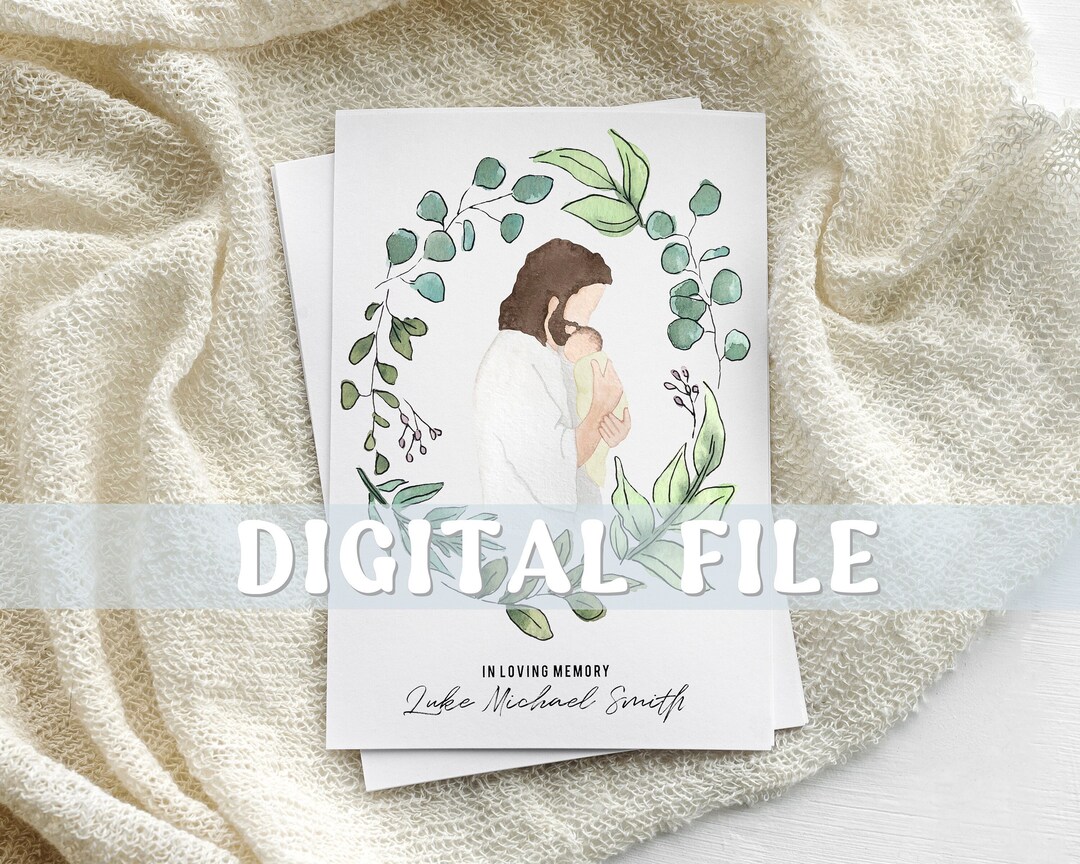 Customizable Infant Funeral Program 5x7 Digital File - Etsy