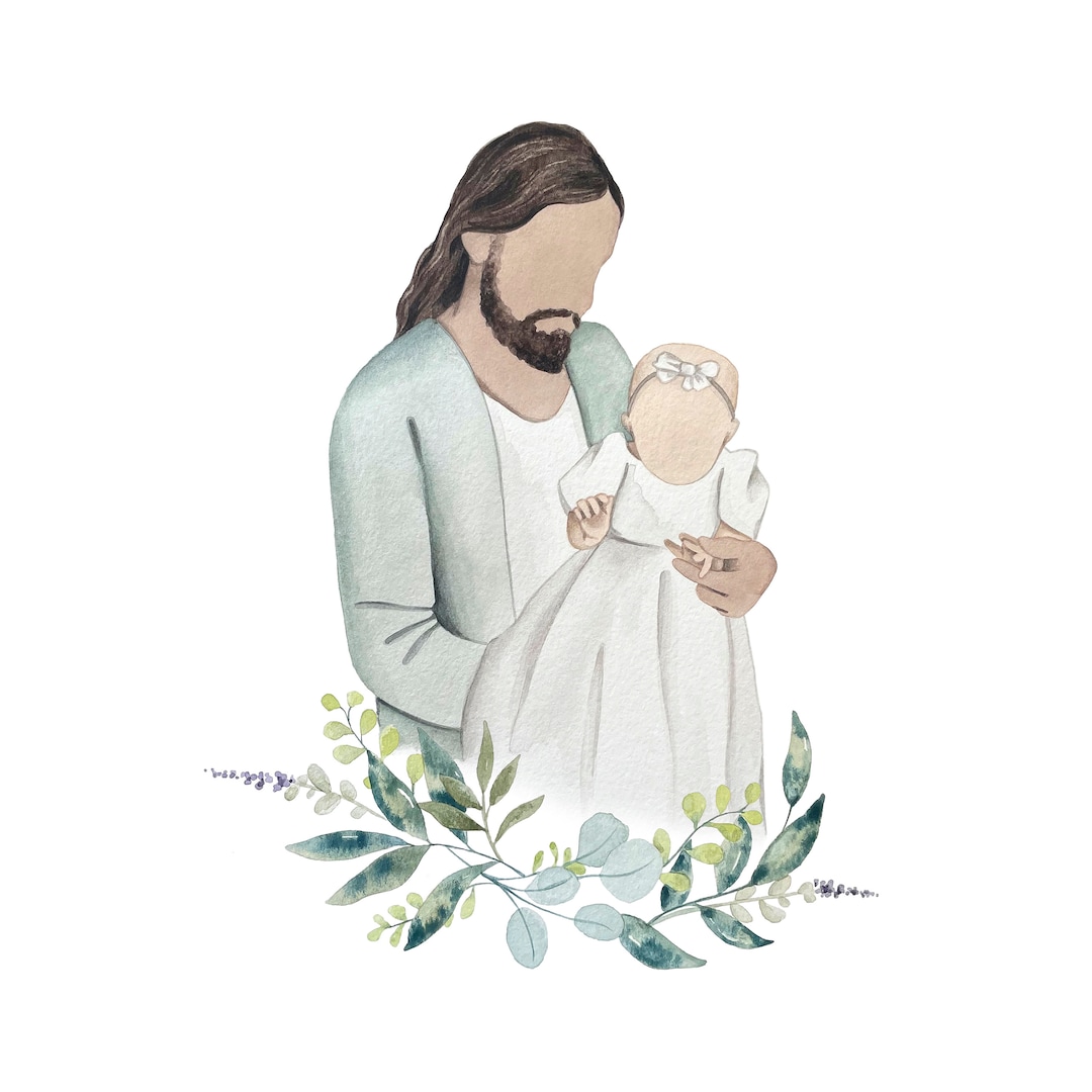 Christ Holding Baby Boy or Girl Blessing or Christening - Etsy