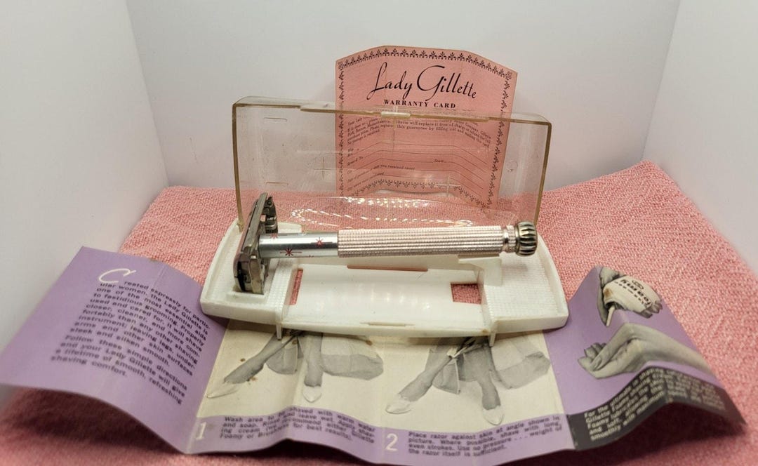 Vtg 1965 Gillette Lady Superspeed Pink Instructions Warranty Card ...